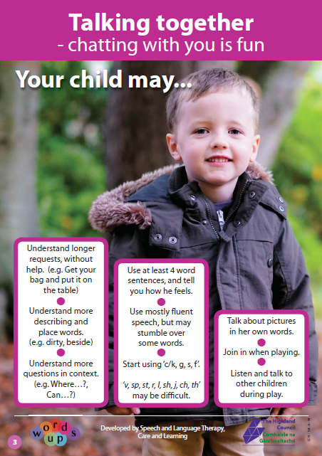 What to expect – Language – bumps to bairns